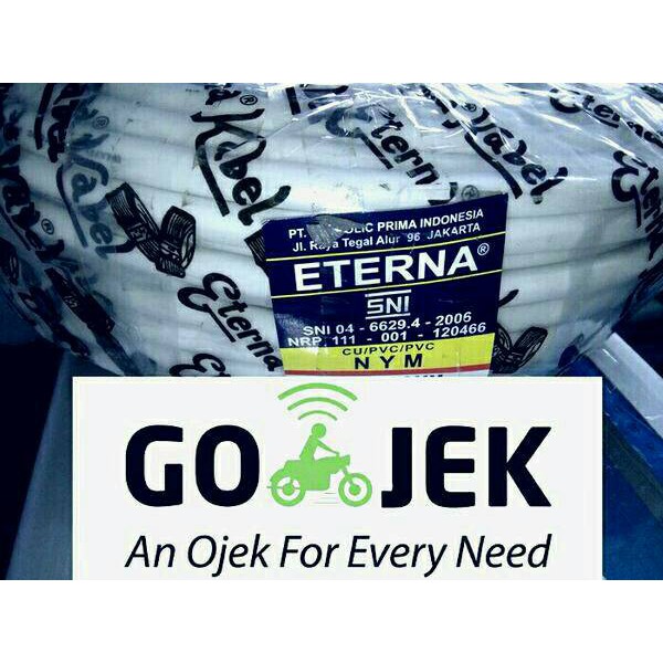 Jual Kabel Eterna NYY HY uk 2X1,5 SNI Hitam 50 mtr Full (serabut) | Shopee Indonesia