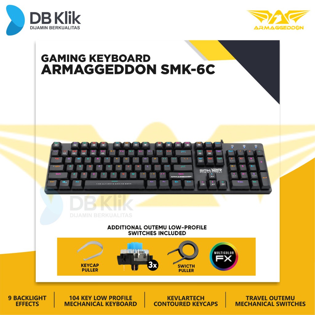 Jual Keyboard Gaming Armaggeddon SMK-6C RGB PSYCHKESTREL - Armagedon ...