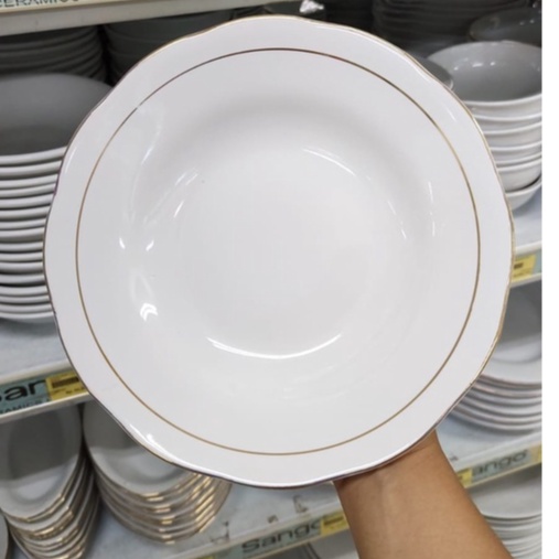 Jual PIRING MAKAN / C/E SOUP PLATE 9 inch 04920/A002 SANGO | Shopee ...