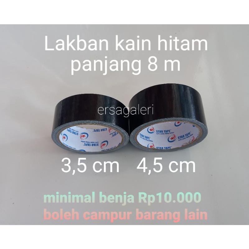 Jual Lakban kain hitam untuk jilid lebar 3,5 cm dan 4,5 cm panjang 8 ...
