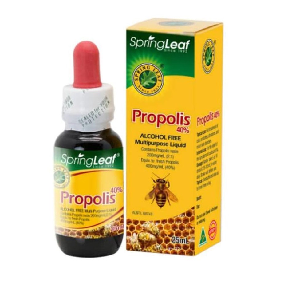 Jual Spring Leaf Propolis Australia 25ml Non Alcohol DIJAMIN HALAL | Shopee Indonesia