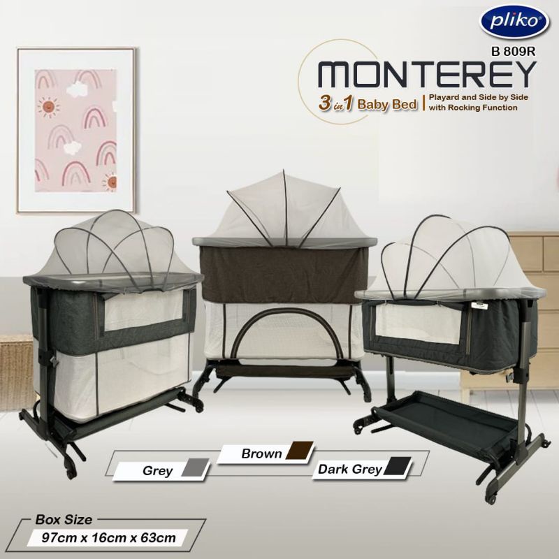 Jual BOX BAYI PLIKO MONTEREY 3 in 1 BABY BED B 809 R | BOX BAYI ...