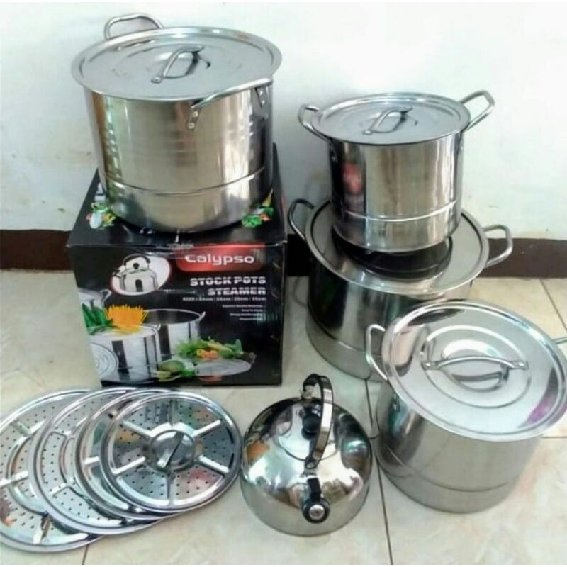 Jual Calypso Stock Pot Steamer Set Plus Teko | Shopee Indonesia