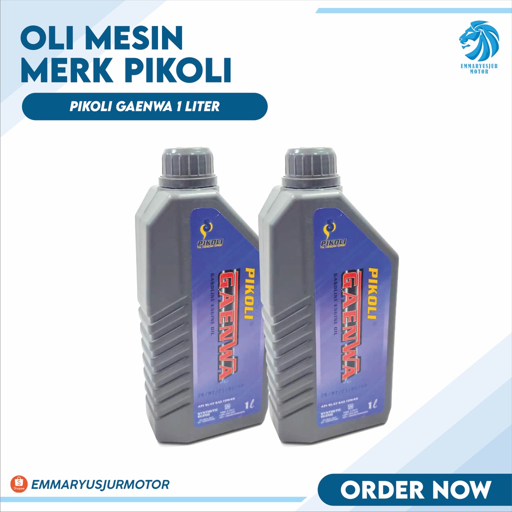 Jual OLI PIKOLI 4T GAENWA SYNTHETIC BLEND 10W40 1 LITER | Shopee Indonesia
