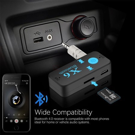 Jual Car Audio Bluetooth Receiver BT-X6 Music Wireless | Shopee Indonesia