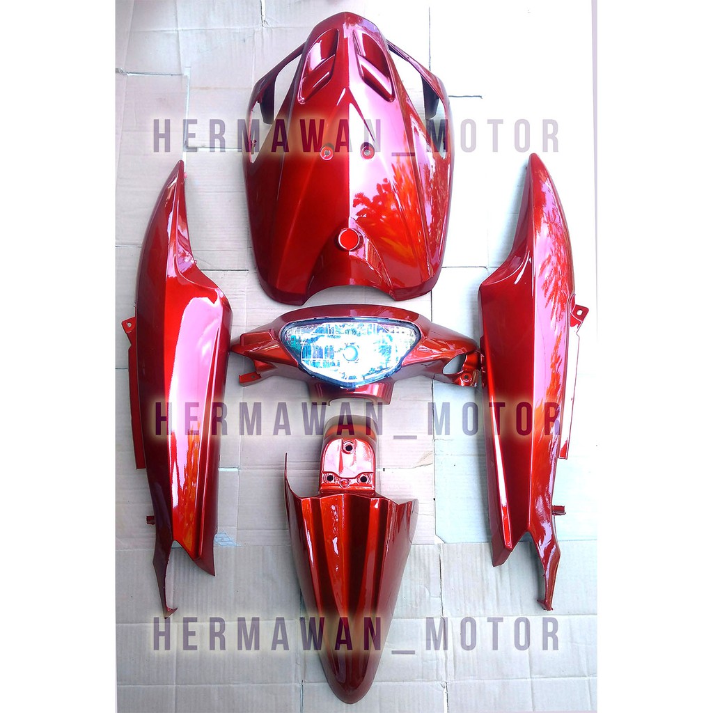 Jual Full set body bodi Halus Yamaha Mio Sporty warna merah marun ...