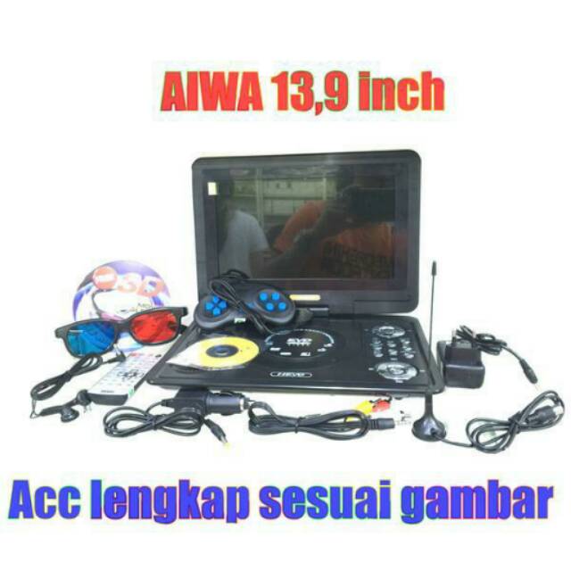Jual Dvd Portable Layar 13,9 Inch / 14 Inch Aiwa Acc Lengkap | Shopee Indonesia