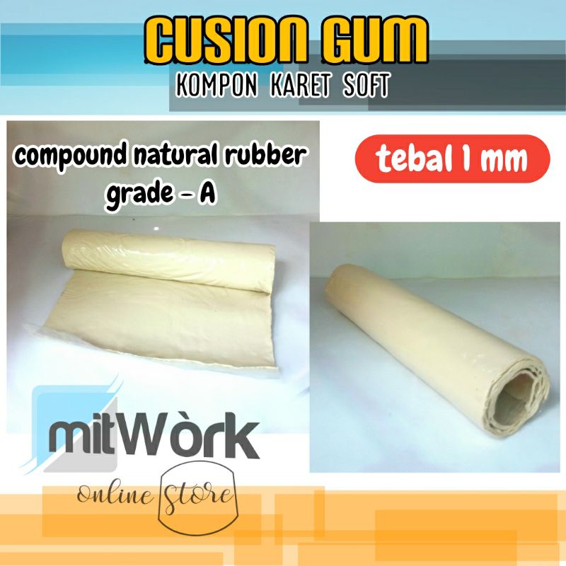 Jual kompon karet soft - cusion gum (white titanium color) 200 gr ...