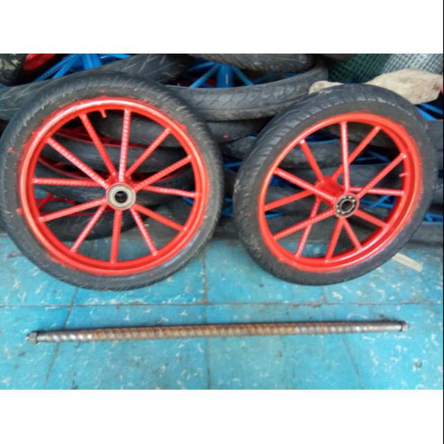 Jual Roda gerobak 14in/roda kastor/trolley angkut barang/gerobak sampah ...