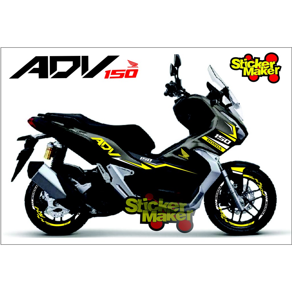 Jual cutting sticker body motor honda adv 150 stiker cutting | Shopee ...