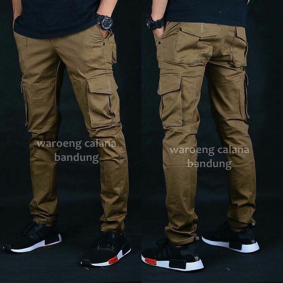 Jual CELANA CARGO PRIA COWOK ORIGINAL Slim fit Panjang Kerja kantor Santai Liburan Cowok Harian ...