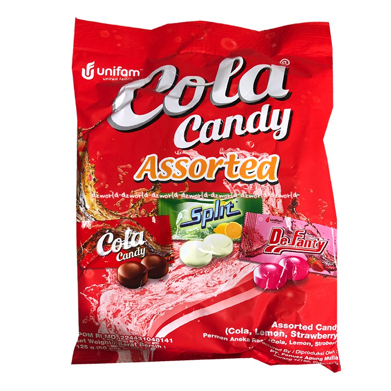 Jual Cola Candy Assorted 125gr Cola Lemon Strawberry Permen Rasa Coca ...