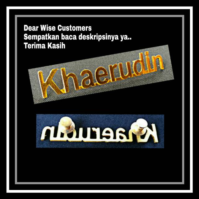 Jual Nama Dada / Name tag Words cut | Shopee Indonesia