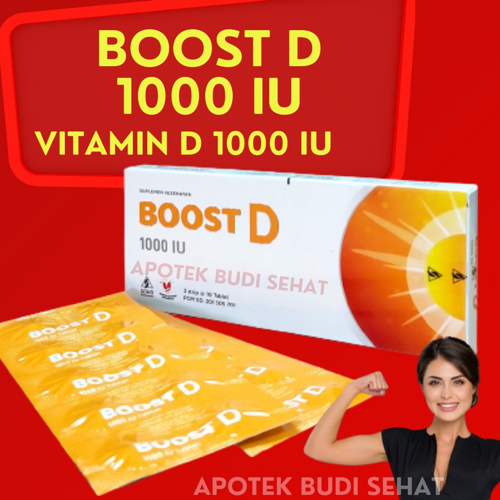 Jual Vitamin D 1000 IU BOOST D 5000IU strip isi 10 tablet Jaga Daya Tahan Tubuh Vitamin D Dewasa ...