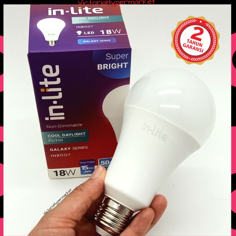 Jual Lampu 18Watt Inlite Bulb Putih (Garansi 2 Tahun) | Shopee Indonesia
