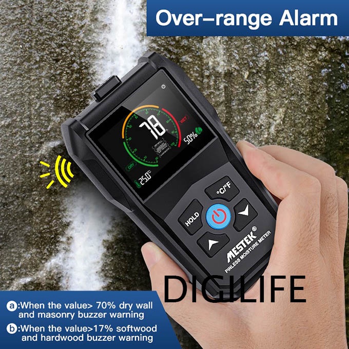 Jual Pinless Moisture Meter Mestek WM700A Wood Concrete MC Tester ...