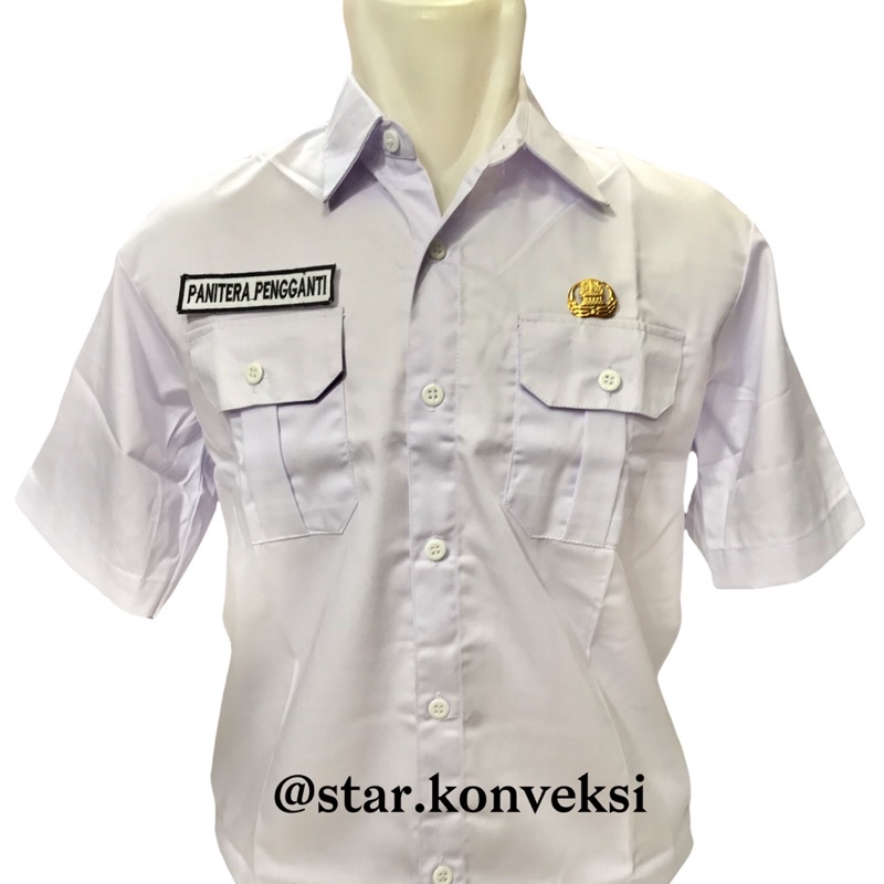 Jual Seragam Kantor Pemda Dinas PNS ASN KORPRI Warna Putih PDH PDL Pria Wanita Lengan Pendek ...