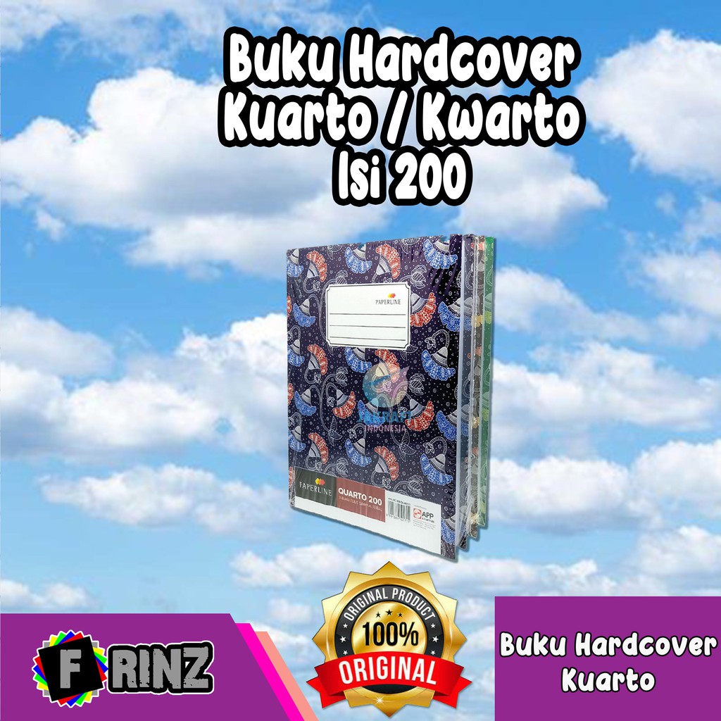 Jual ATK ~ Buku Hardcover Kuarto isi 200 / Hard cover Ukuran Buku Tulis ...