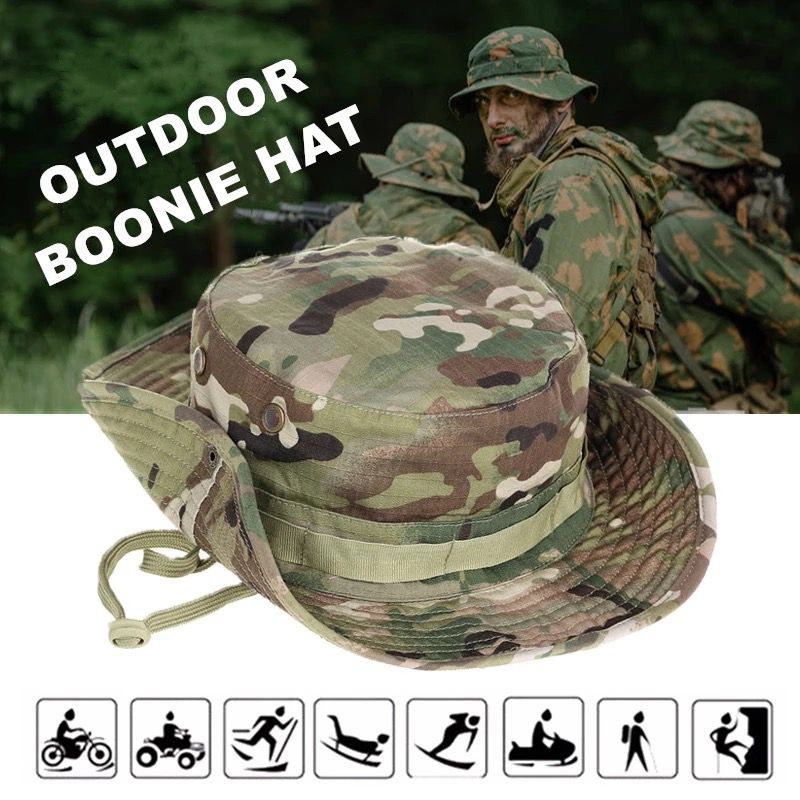 Jual BISA COD TOPI RIMBA ARMY HATS BUCKET MILITARY LORENG | Shopee ...
