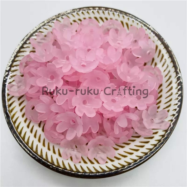 Jual (25 Pcs) Mote Cangkang Kelopak Bunga Ice Doff Manik Bunga Mangkok ...