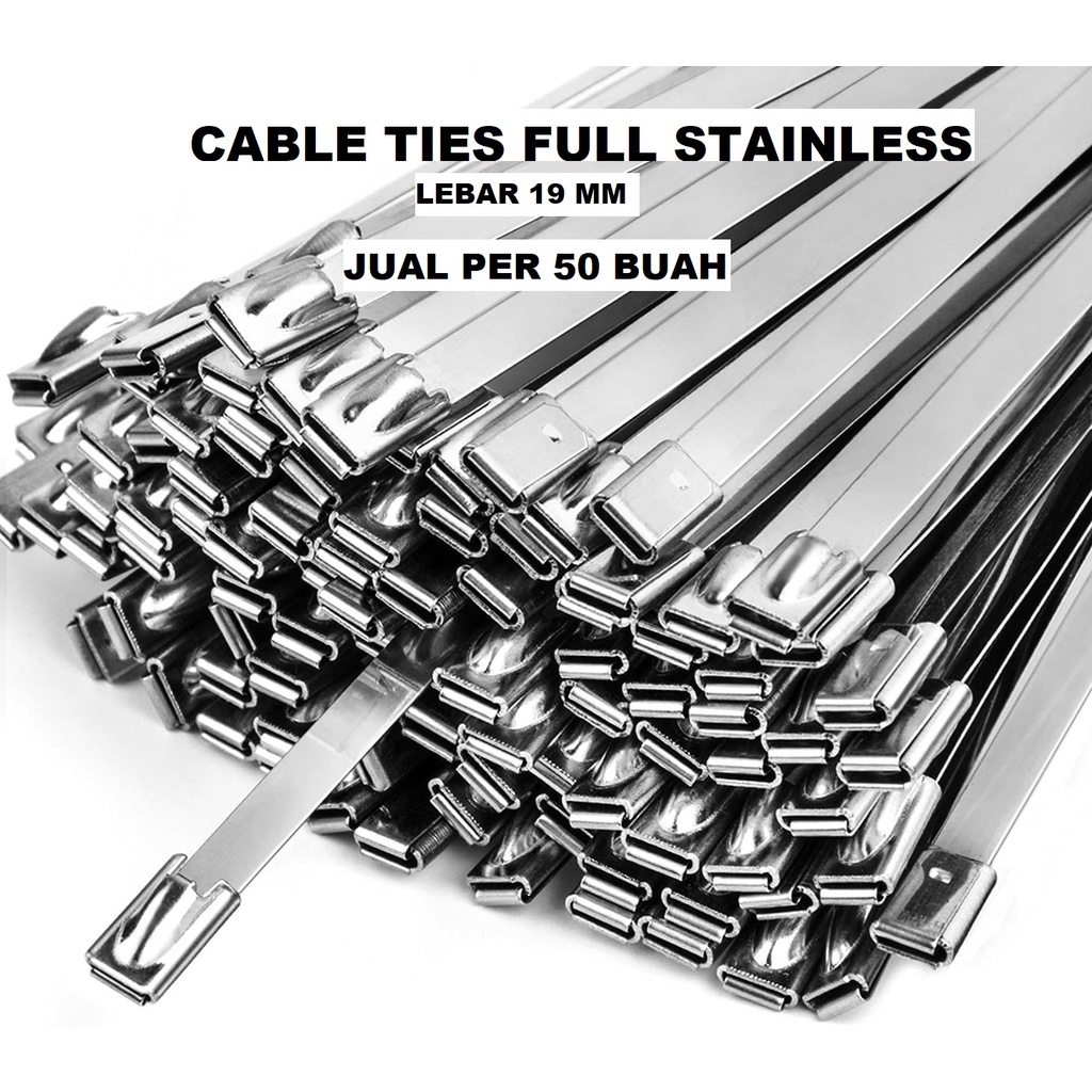 Jual Per 50 pcs Kabel Tis Full Stainless 19 x 800 mm Pengikat Tali Ties ...