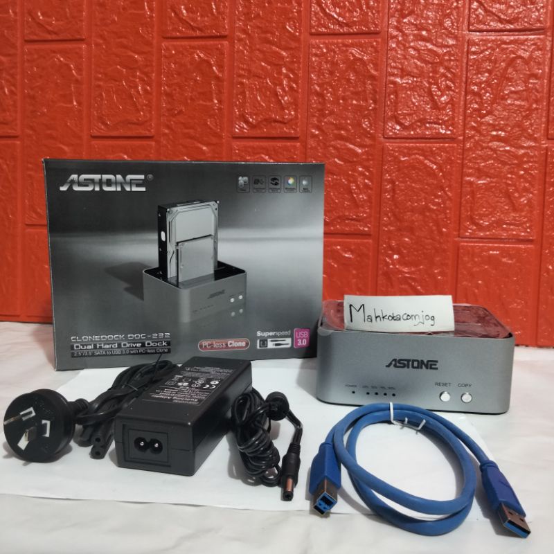 Jual ASTONE CLONEDOCK DOC-232Dual Hard Drive Dock 2,5"/3,5" SATA to USB ...