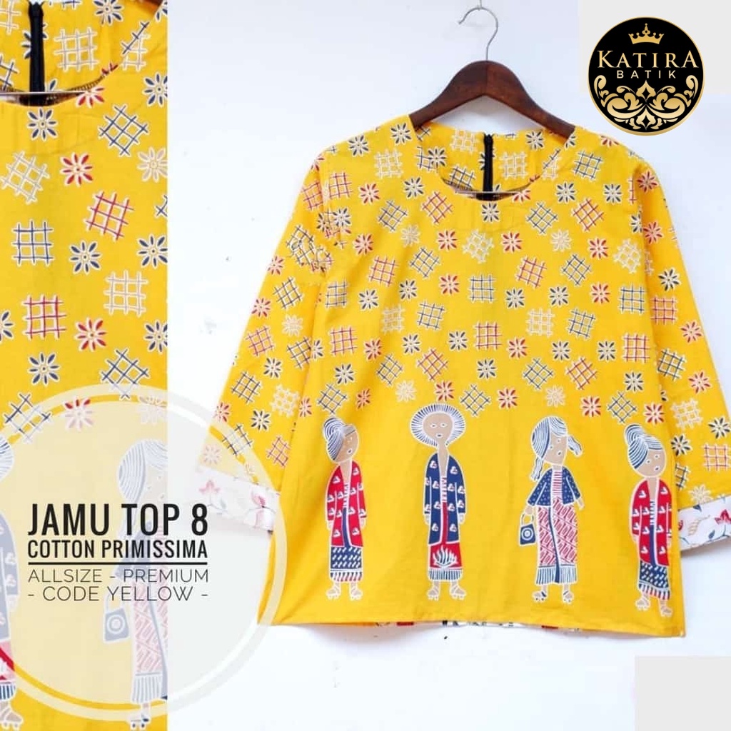 Jual DENA BLUS TOP LURUS JUMBO JAMU TOP 7 BATIK BLOUSE TOP 8 BLUS BATIK ...
