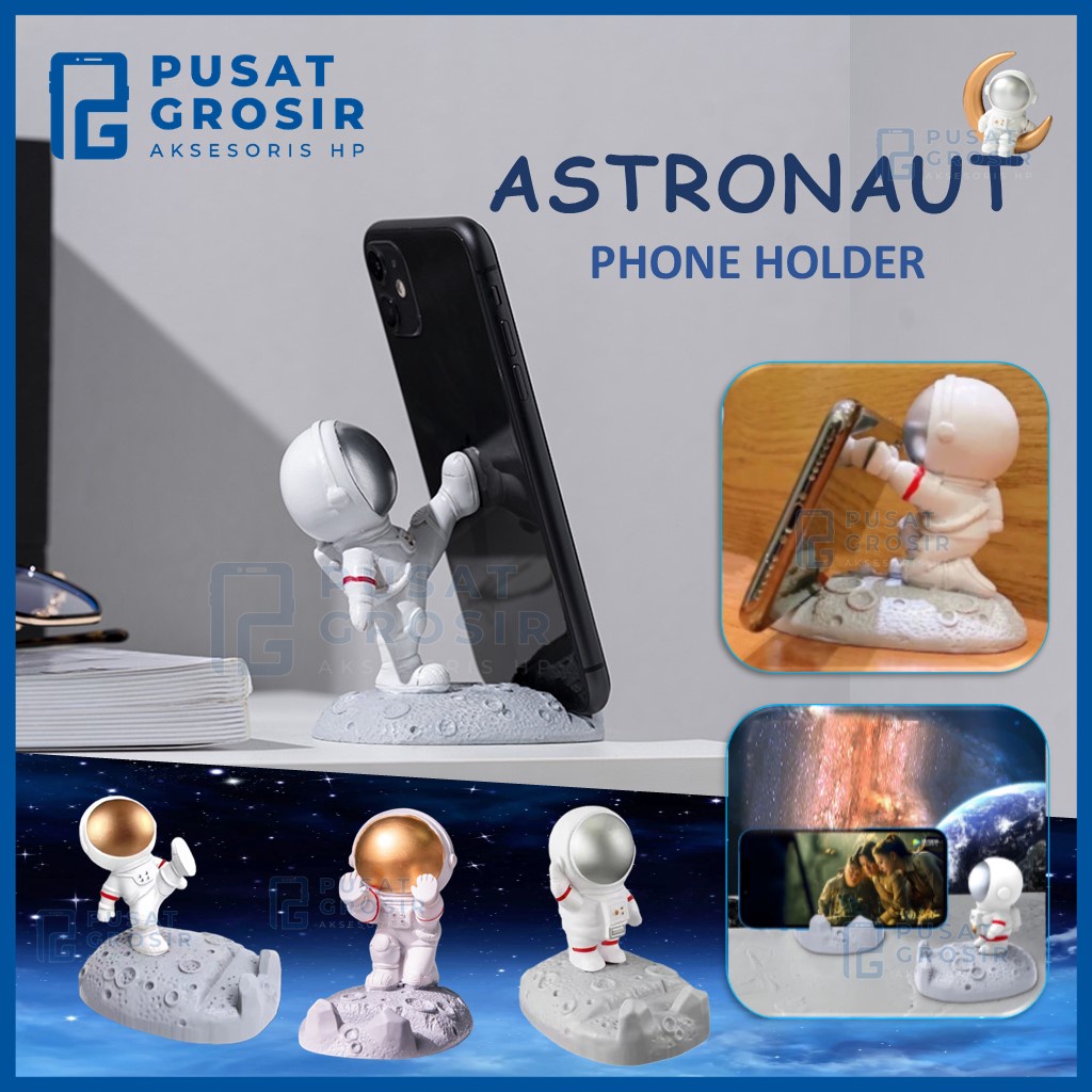 Jual Phone Holder Hp motif Astronot HD60 HD-60 stand Handphone dudukan ...