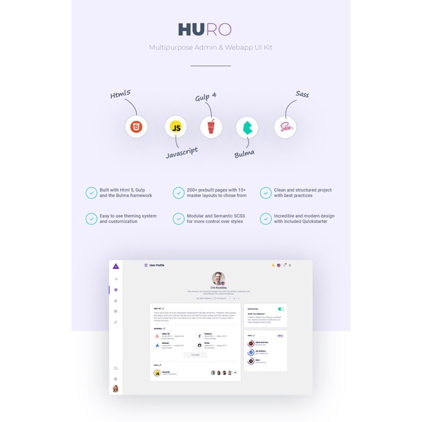 Jual Huro v1.7 - Multi-Purpose Admin Dashboard Template & Webapp UI Kit ...