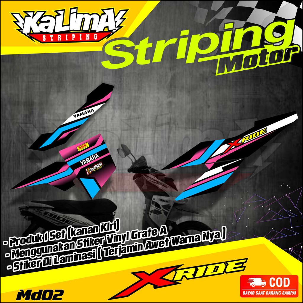 Jual (cod) stiker motor - striping x ride 115 - motor yamaha - motor ...