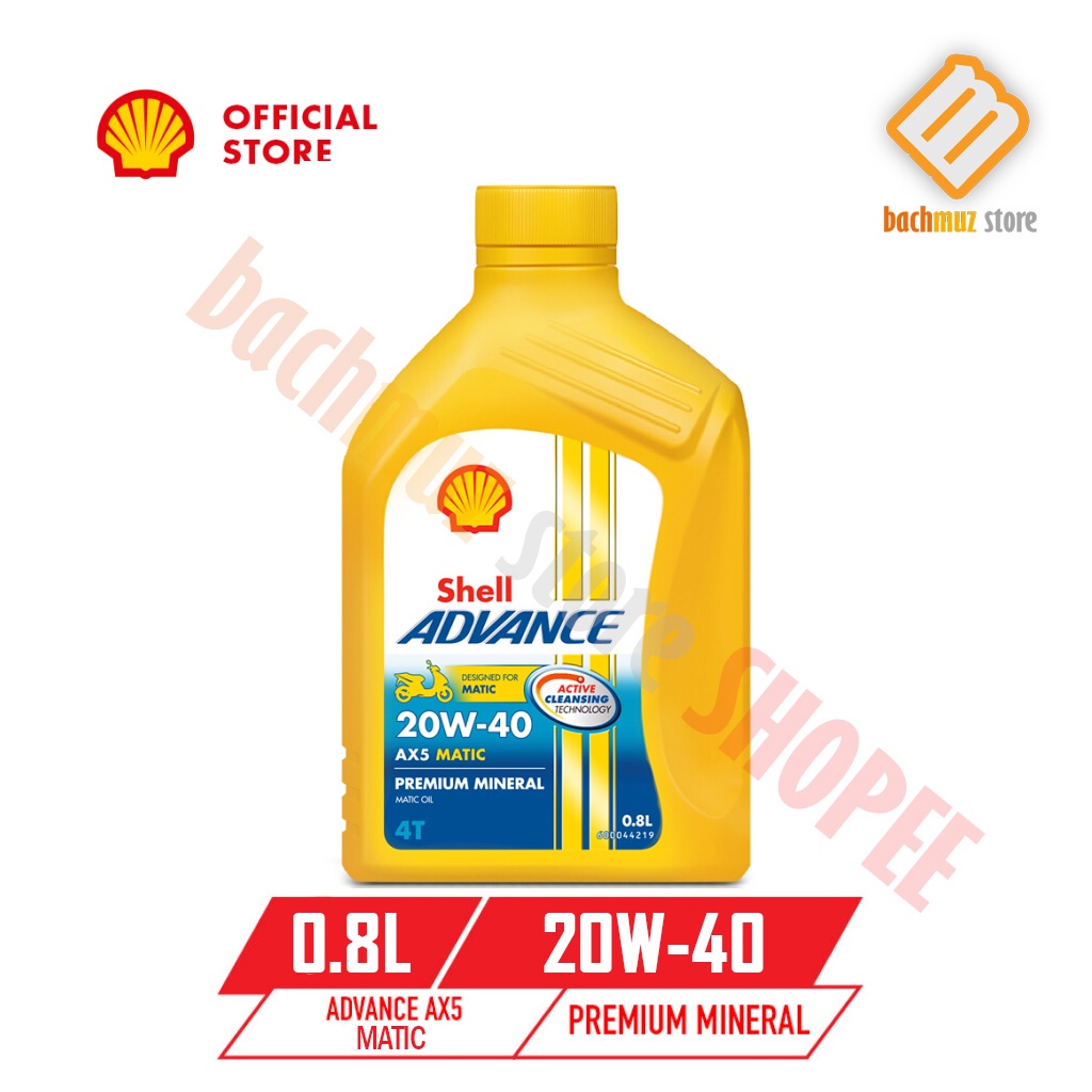 Jual SHELL Advance AX5 Oli Motor Matic 20W-40 Original (Scan Barcode ...