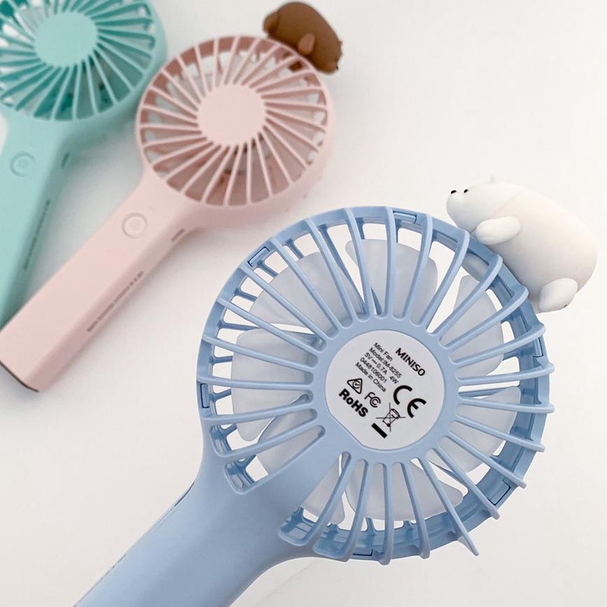 Jual Miniso Official Fan Kipas Angin Mini Portable We Bare Bear Fan ...