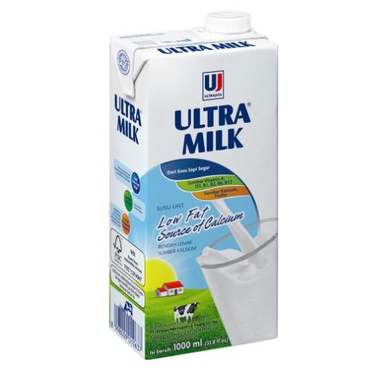 Jual ULTRA Milk Susu UHT 1 Liter (Cokelat/Full Cream/Low Fat) 1 Karton - Low Fat Plain | Shopee ...