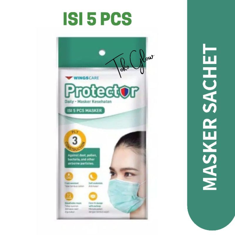 Jual Masker Wings Protector Sachet Isi 5Pcs | Shopee Indonesia