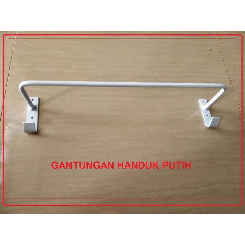 Jual Gantungan handuk tempel di dinding kuat dari besi bisa untuk ...