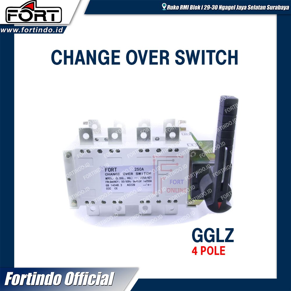 Jual COS Change Over Switch GGLZ-400/4 400A 4P Panel MERK FORT | Shopee Indonesia