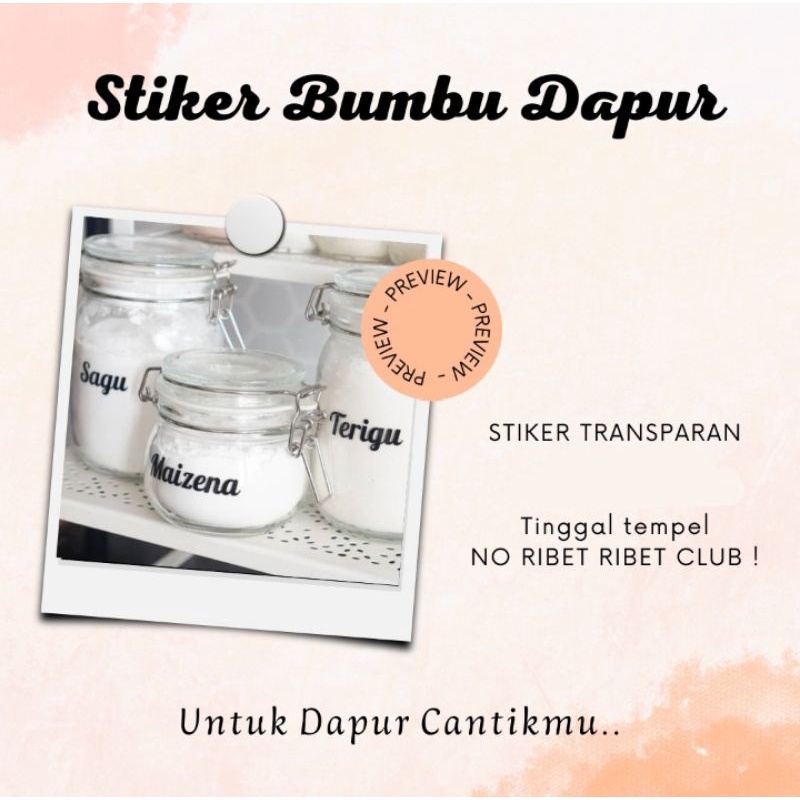 Jual Custom STIKER LABEL BUMBU DAPUR | Shopee Indonesia
