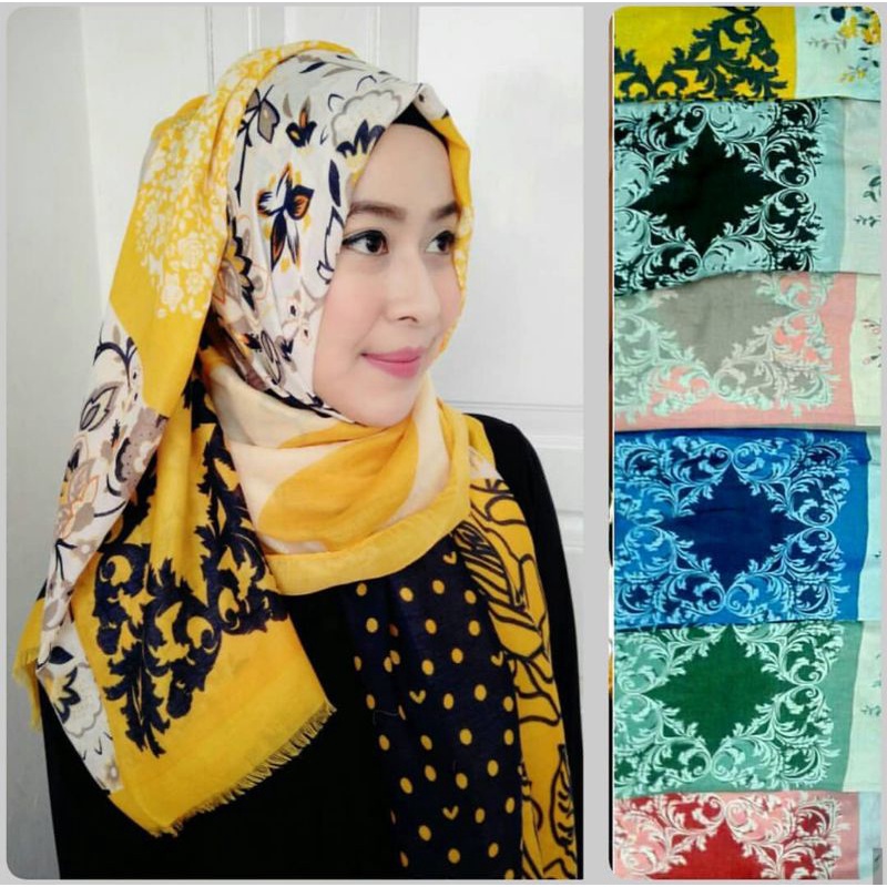 Jual PROMO Pashmina motif etnik premium murah | Shopee Indonesia