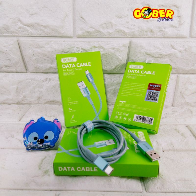 Jual Kabel Data Type C Device ROBOT RSC100 Fast Charge 3A | Shopee ...