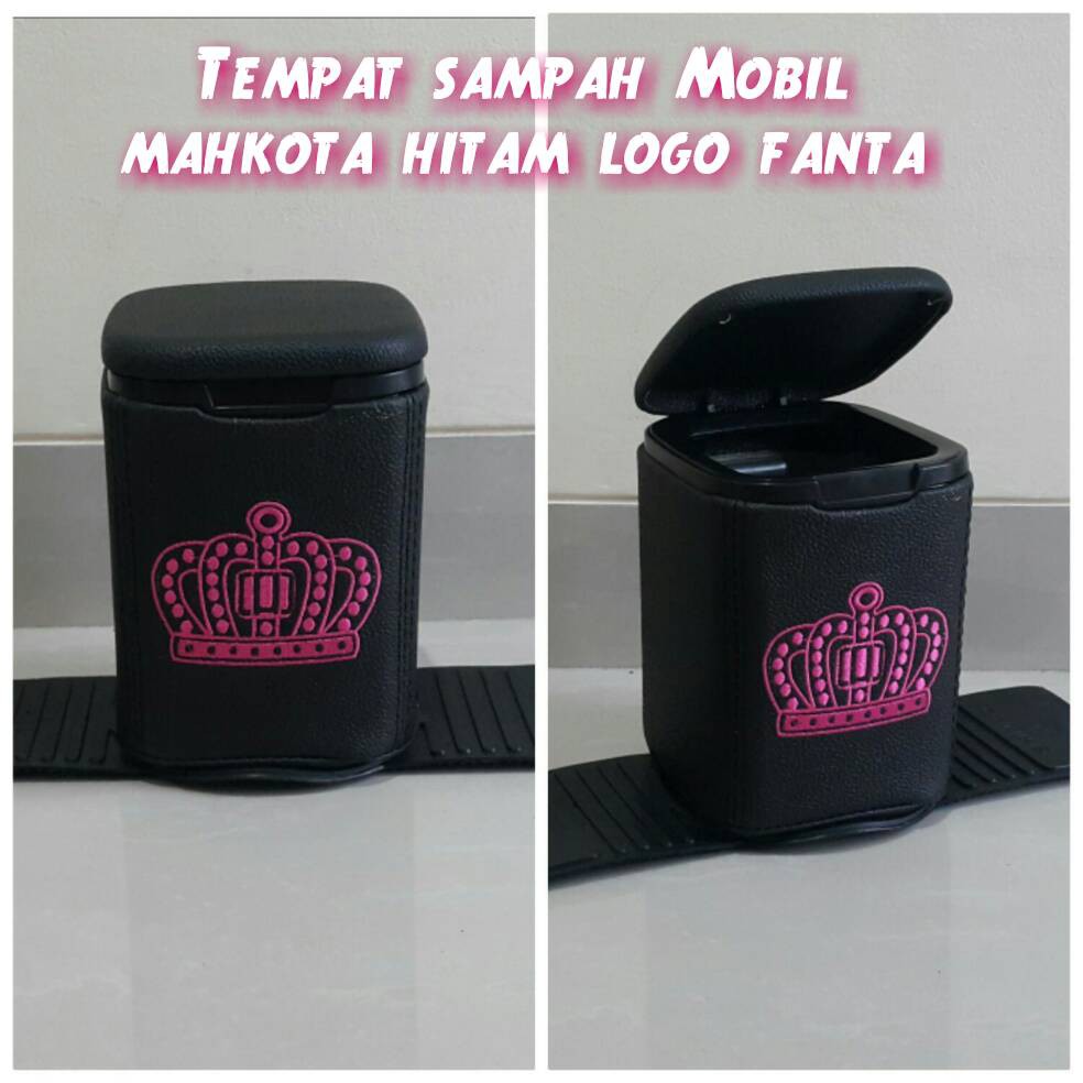 Jual Tempat Sampah Mobil Mahkota Hitam Logo Fanta | Shopee Indonesia
