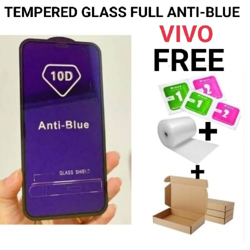 Jual Tempered Glass Full Antiblue Vivo Y01/Y1s/y71/y81/y83/y91/y91c/y93/y95/y11/y12/y12i/y15 ...