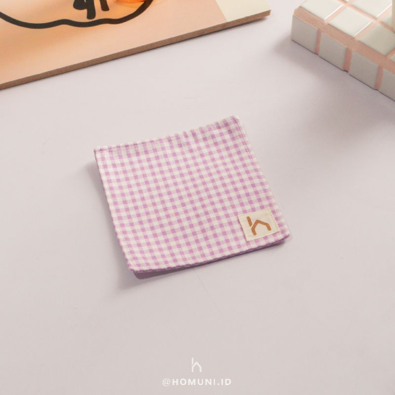 Jual Coaster Kain/Tatakan Gelas Kain Kotak-Kotak Gingham Kotak Kecil ...