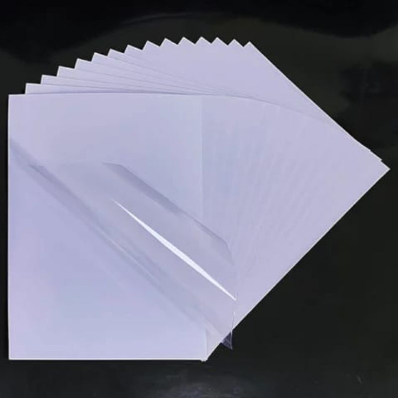 Jual kertas stiker vinyl transparan inkjet A4 isi 20 lembar /stiker ...