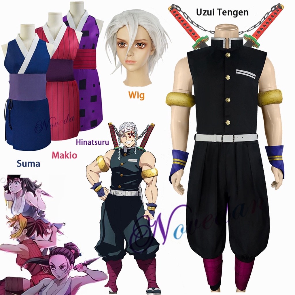 Jual PreOrder Anime Demon Slayer Uzui Tengen Cosplay Costume Wives Suma ...