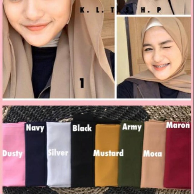 Jual Hijab pashmina tali ceruty baby doll kerudung pashmina tali jilbab pashmina tali ceruty ...