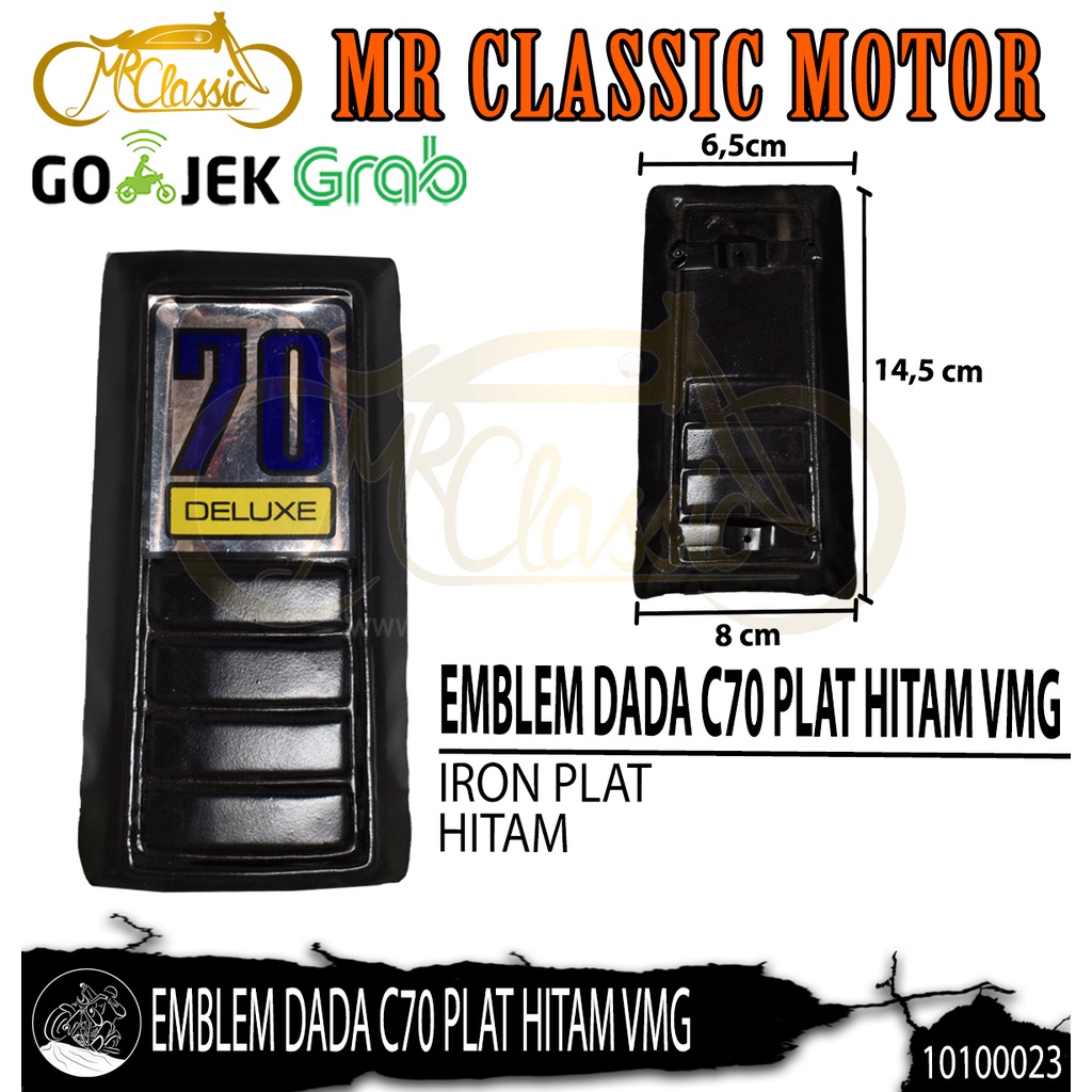 Jual Emblem Dada C70 Plat Hitam | Shopee Indonesia