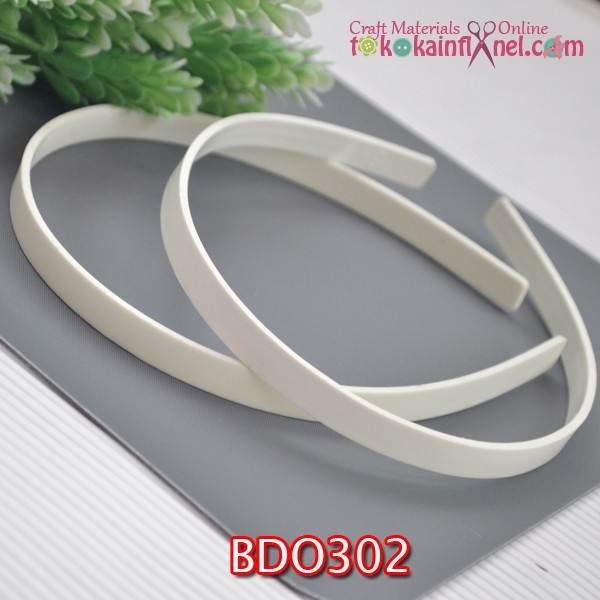 Jual Bdo302 Rangka Bando Putih Lebar 1 Cm Polos Tidak Bergigi | Shopee ...