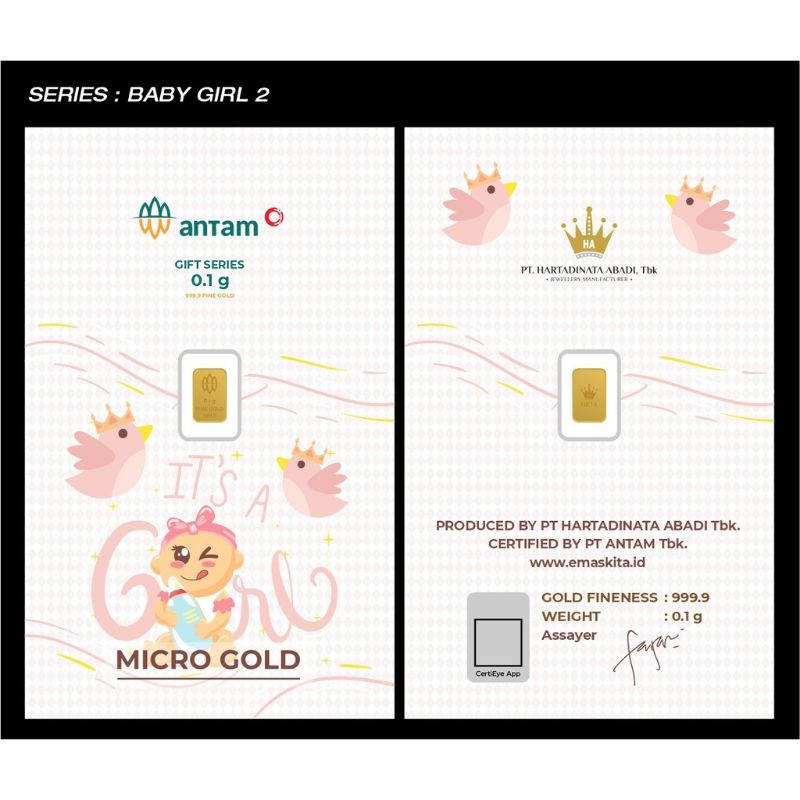 Jual Emas Mini Antam x Hartadinata 0.25 gr LM Logam Mulia Micro Gold ...