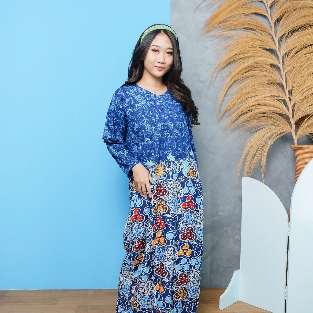 Jual LONGDRESS BATIK PREMIUM BUSUI FRIENDLY MOTIF 620 BAHAN SANTUNG ...