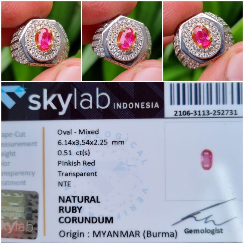 Jual Natural Ruby Burma Myanmar No Heat Memo 0.51 crt | Shopee Indonesia